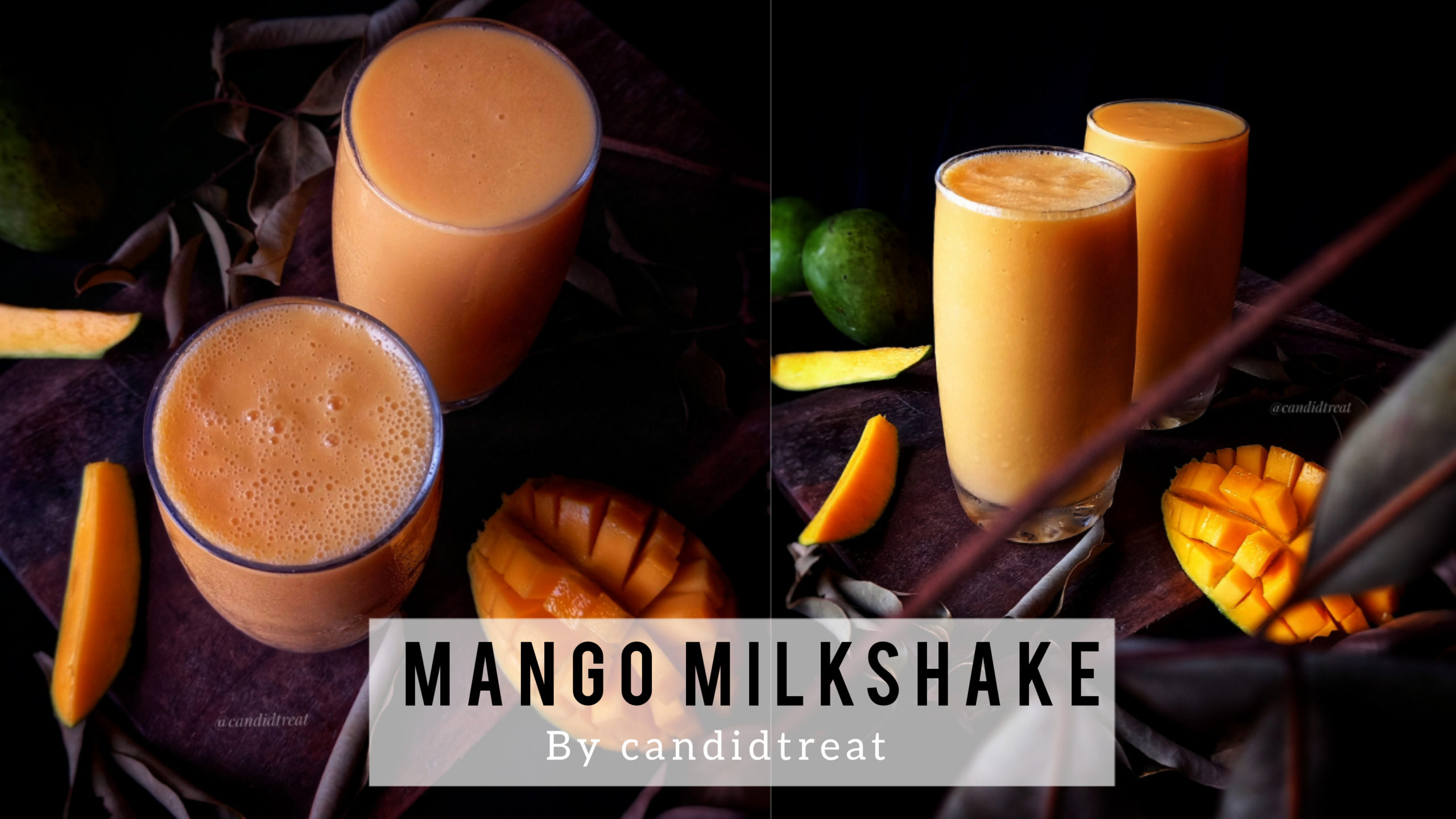 Mango Milkshake | Thick and creamy milkshake - Candid Treat