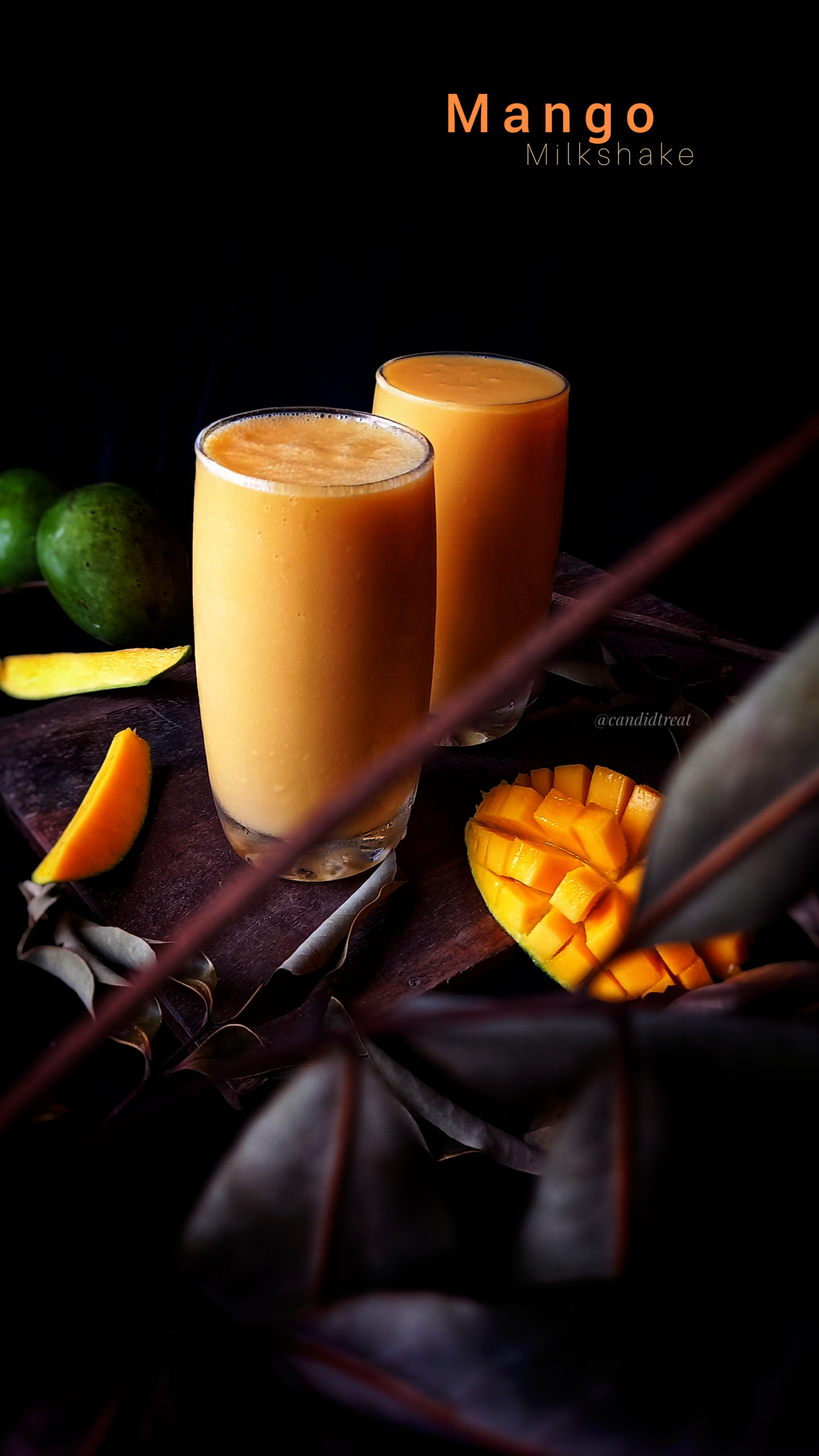 Mango Milkshake | Thick and creamy milkshake - Candid Treat