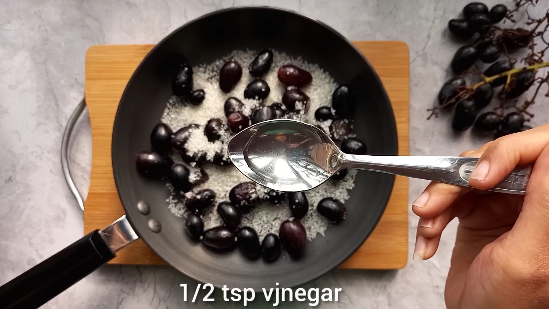 Black grape compote | How to make grape jam - Candid Treat