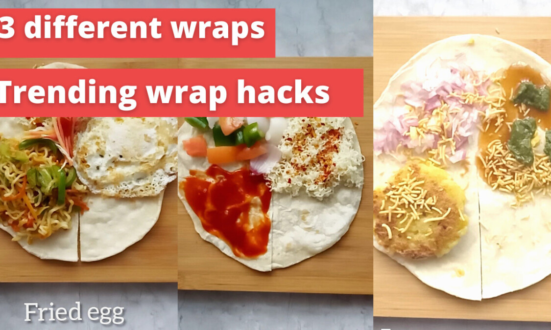 3 Ways Wrap Recipe | Veg wrap | Maggi Wrap - Candid Treat
