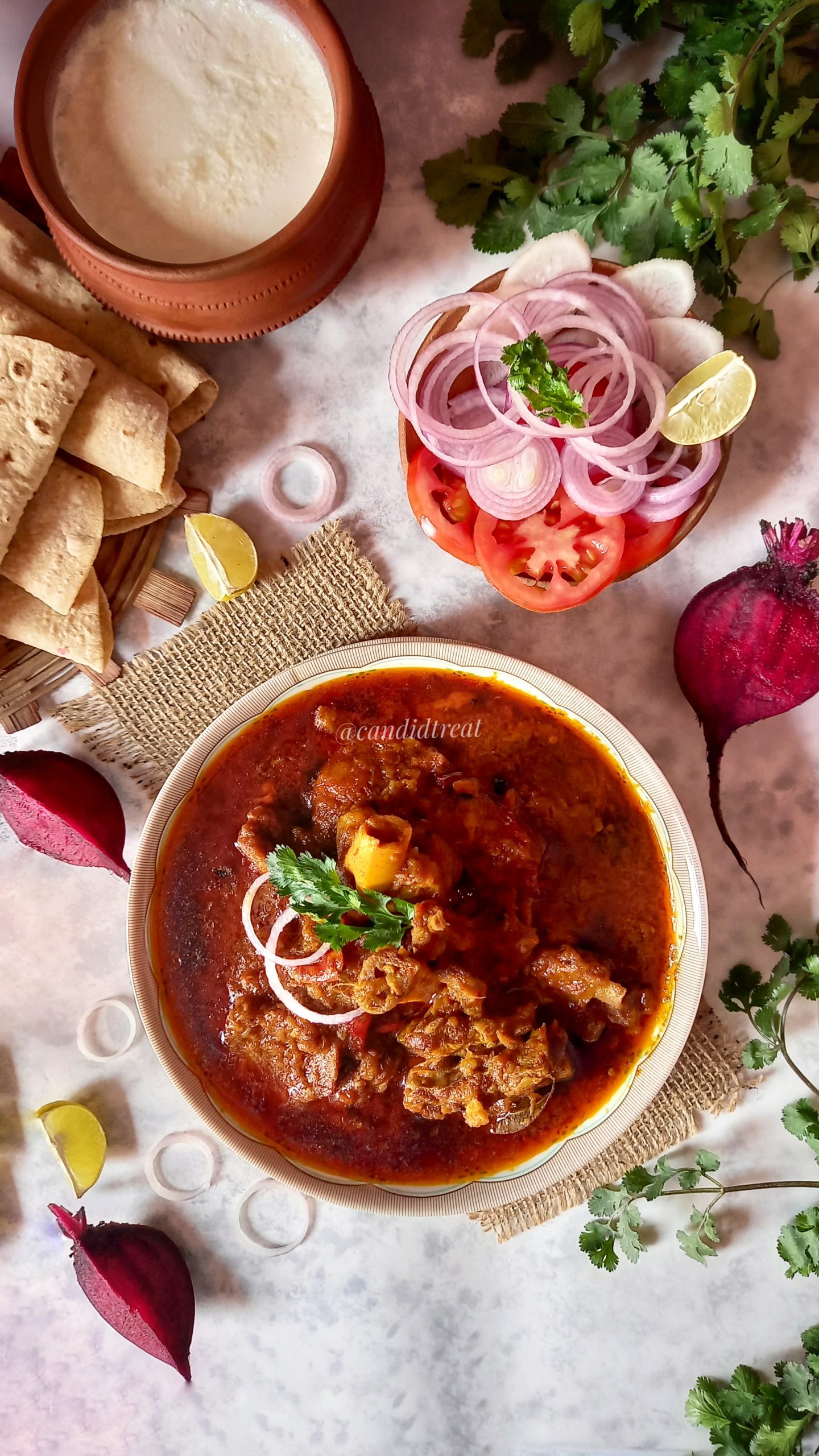 Champaran Mutton Curry | Easy Mutton Curry - Candid Treat