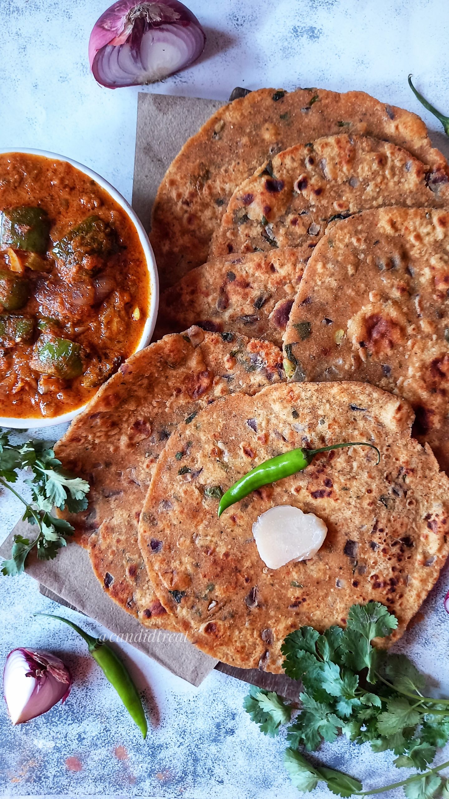 Missi Roti Recipe| मिस्सी रोटी | How To Make Missi Roti - Candid Treat