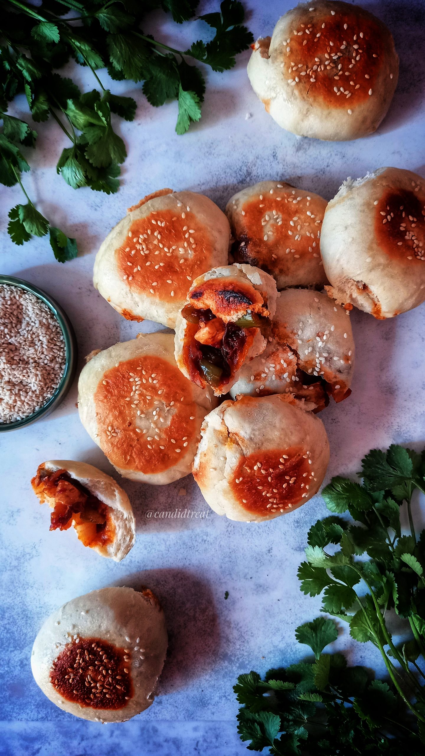 Paneer Stuffed Buns | Stuffed Buns Recipe - Candid Treat