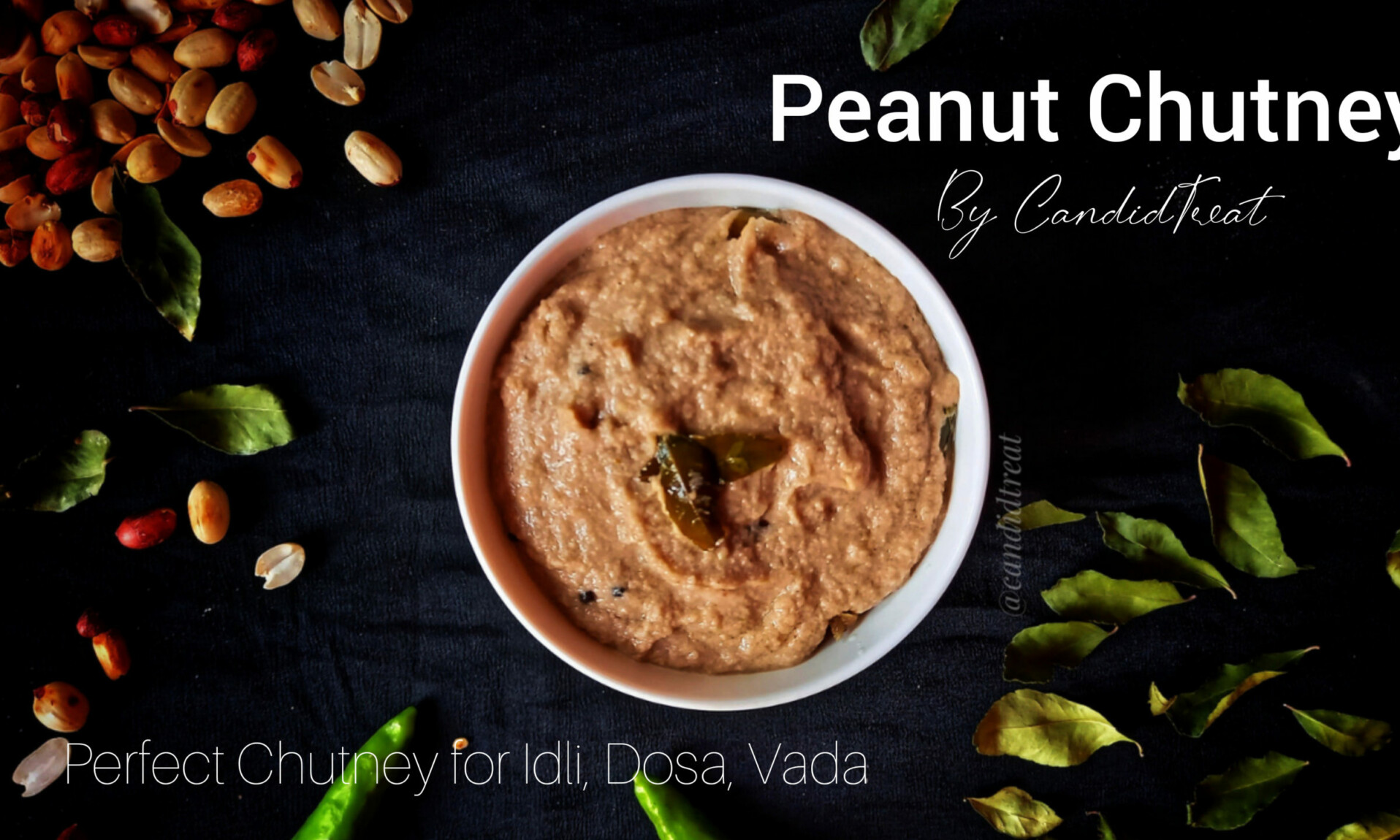 Peanut Chutney | Groundnut Chutney - Candid Treat