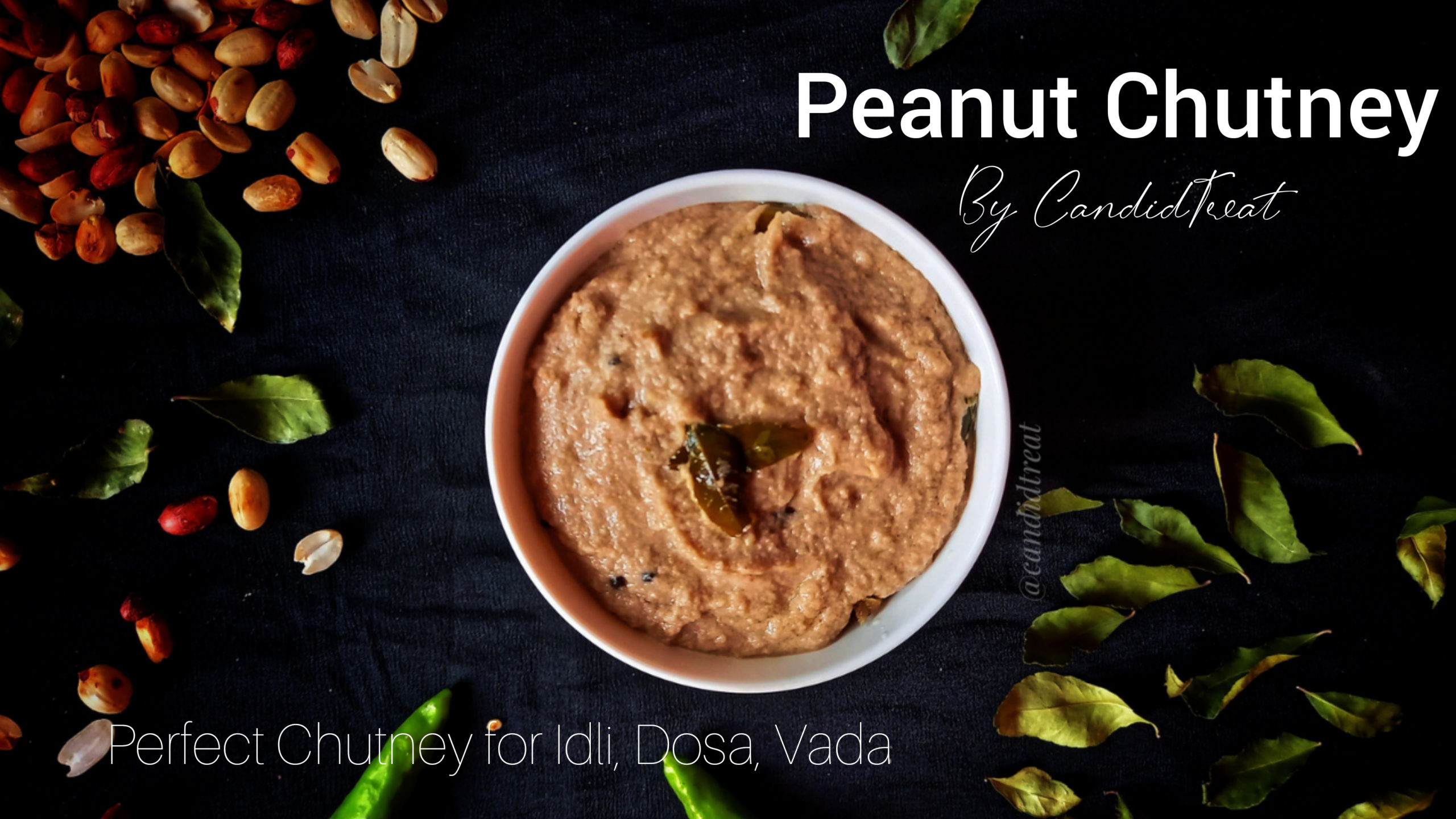 Peanut Chutney | Groundnut Chutney - Candid Treat