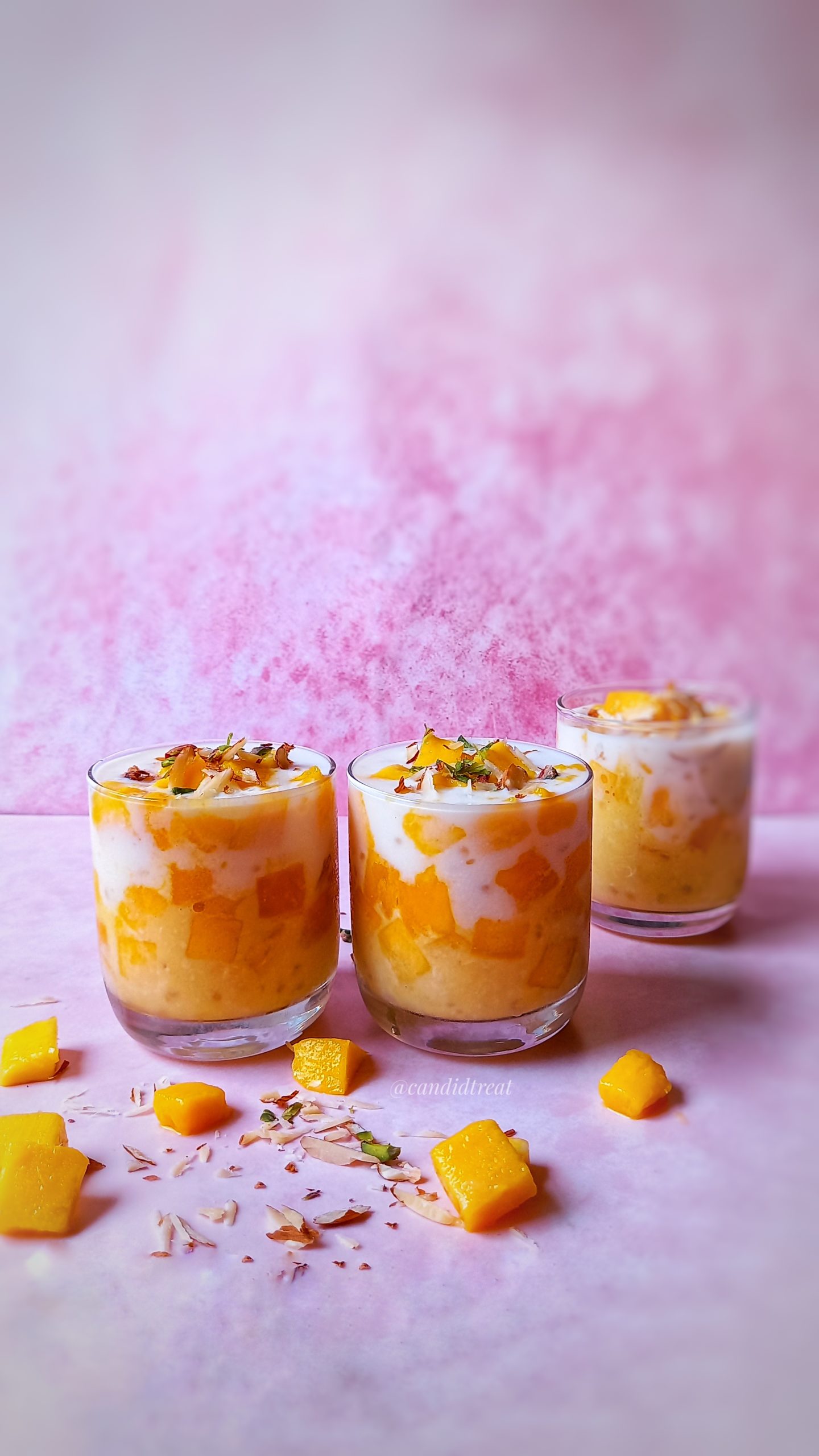 Mango Sago Pudding | Mango Tapioca Pudding - Candid Treat
