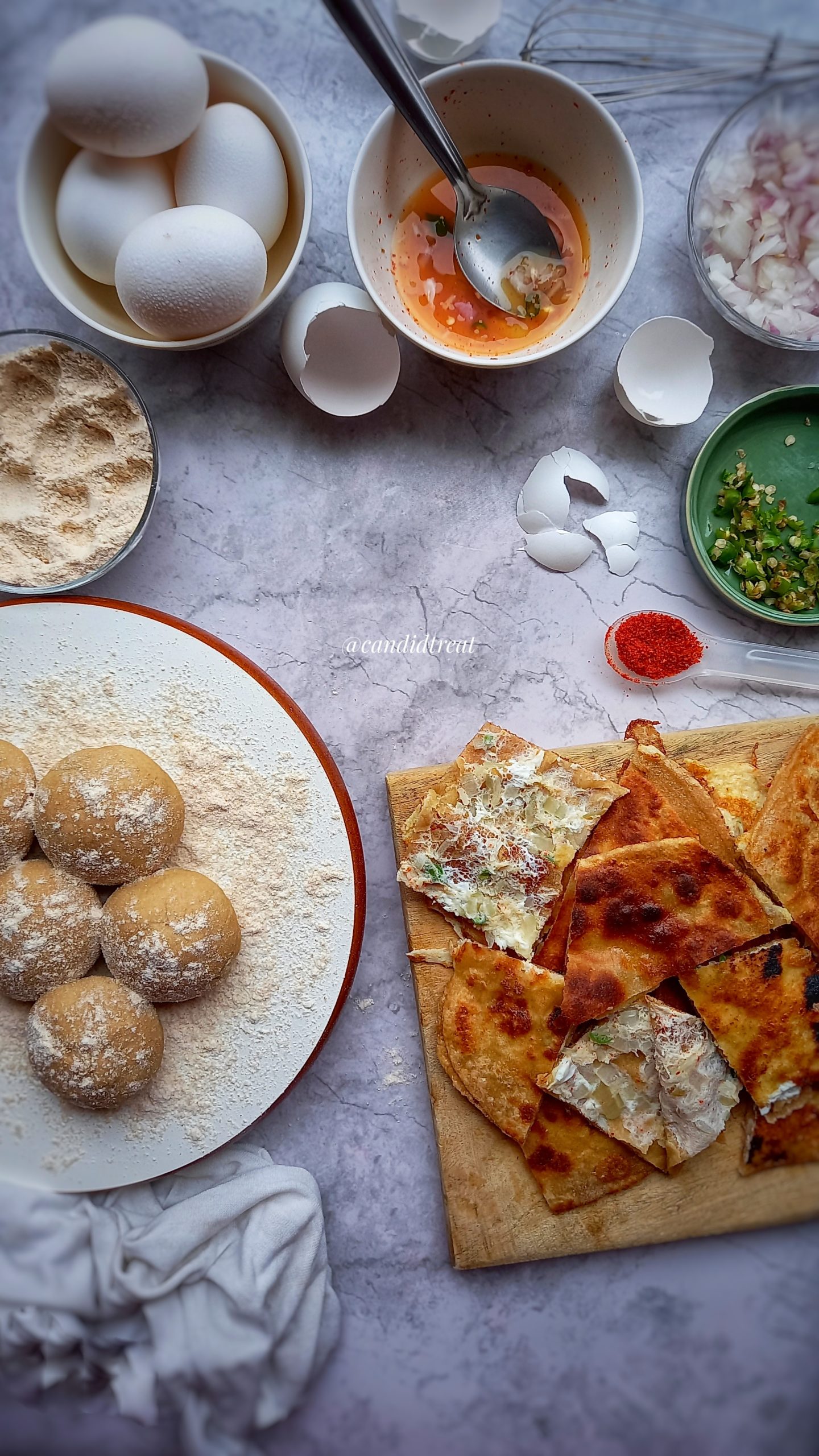 Egg Paratha | How to make anda paratha - Candid Treat