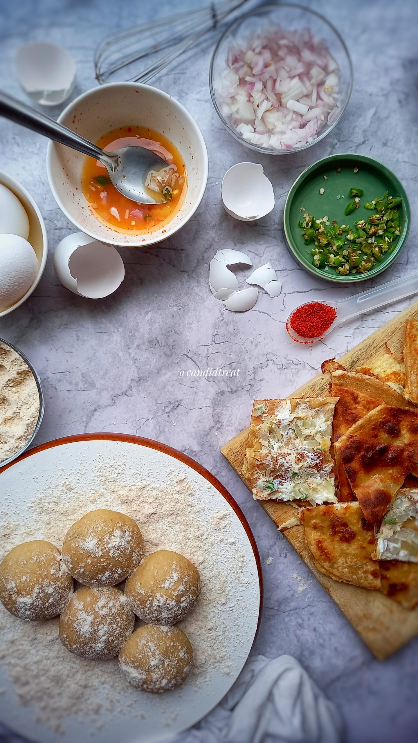 Egg Paratha | How to make anda paratha - Candid Treat