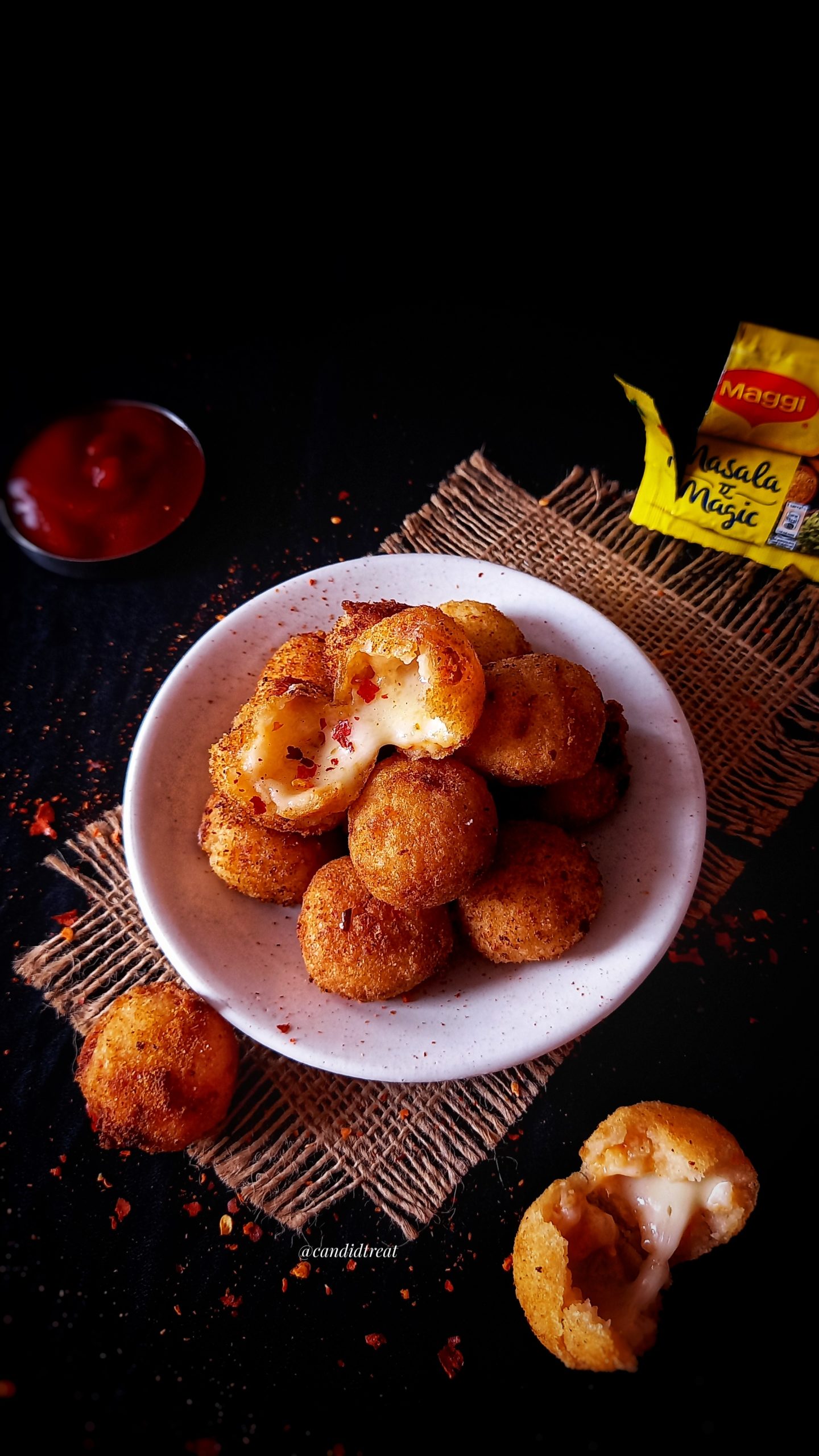 Cheese Balls | With Magic Masala | Potato Cheese Balls – Candid Treat
