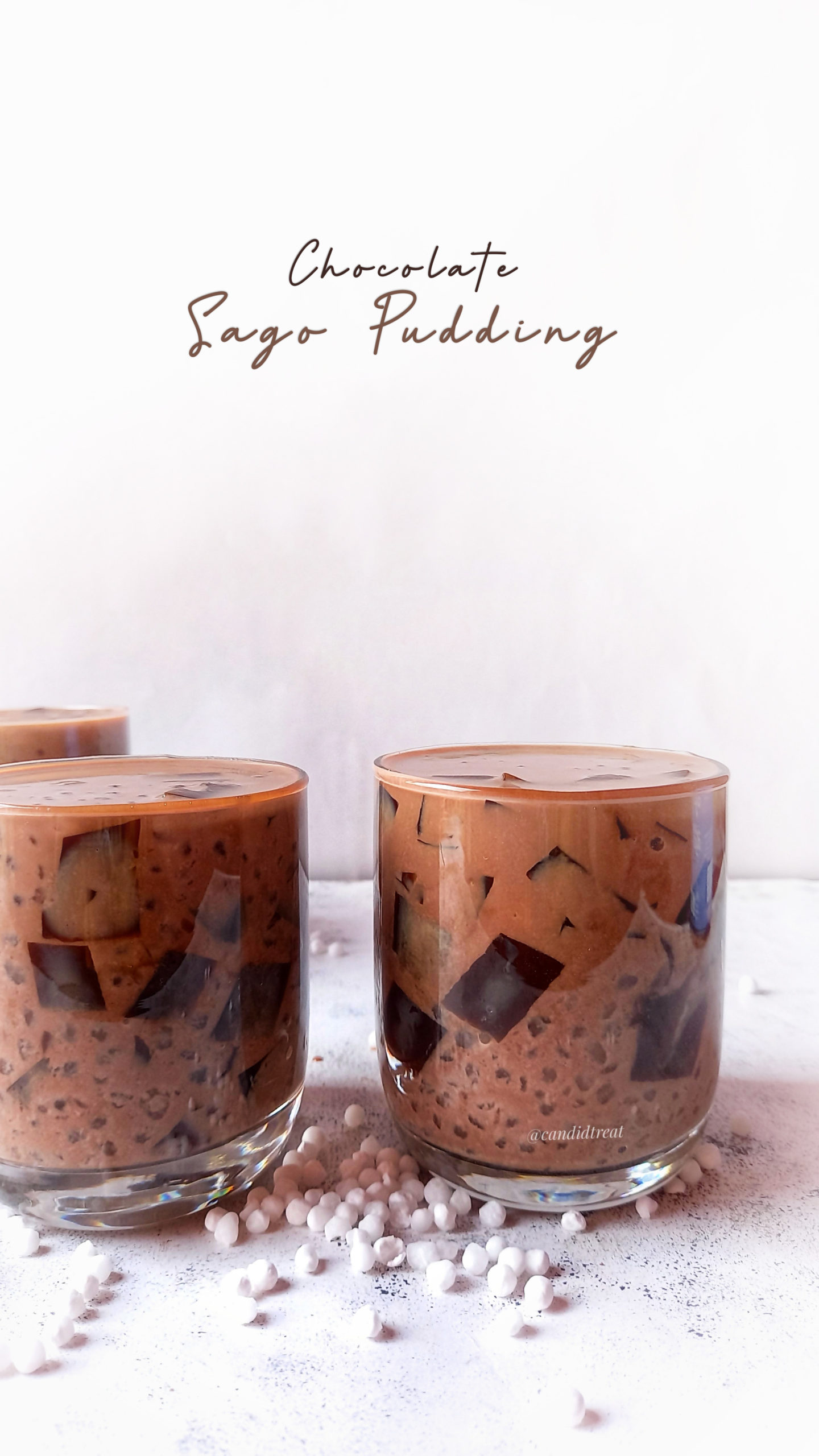Chocolate Sago Pudding | Tapioca Pudding - Candid Treat