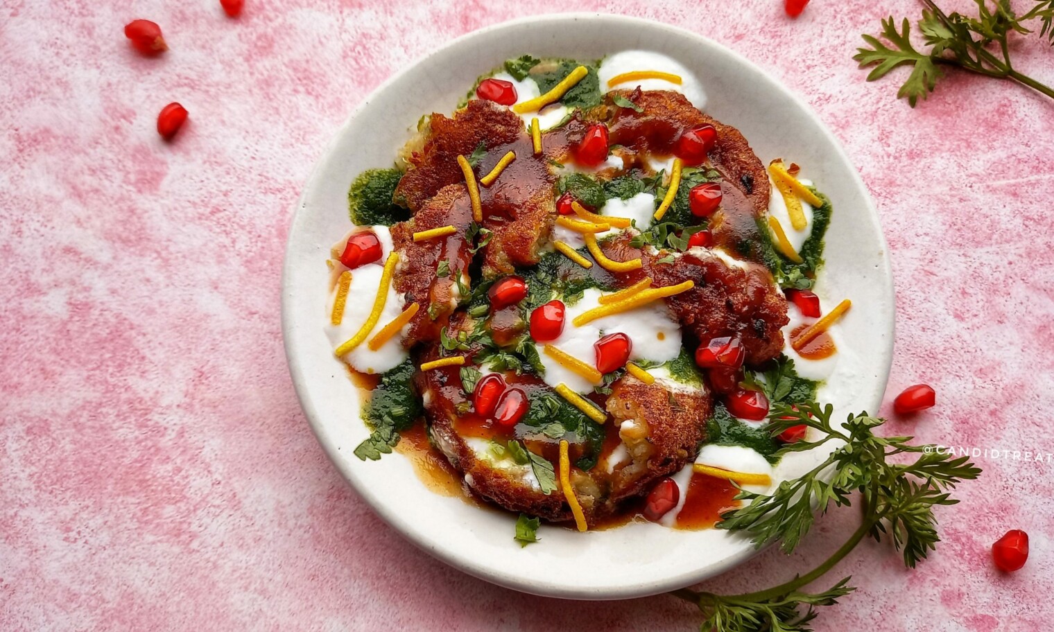 Aloo Tikki Chaat | Tikki Chaat Recipe - Candid Treat