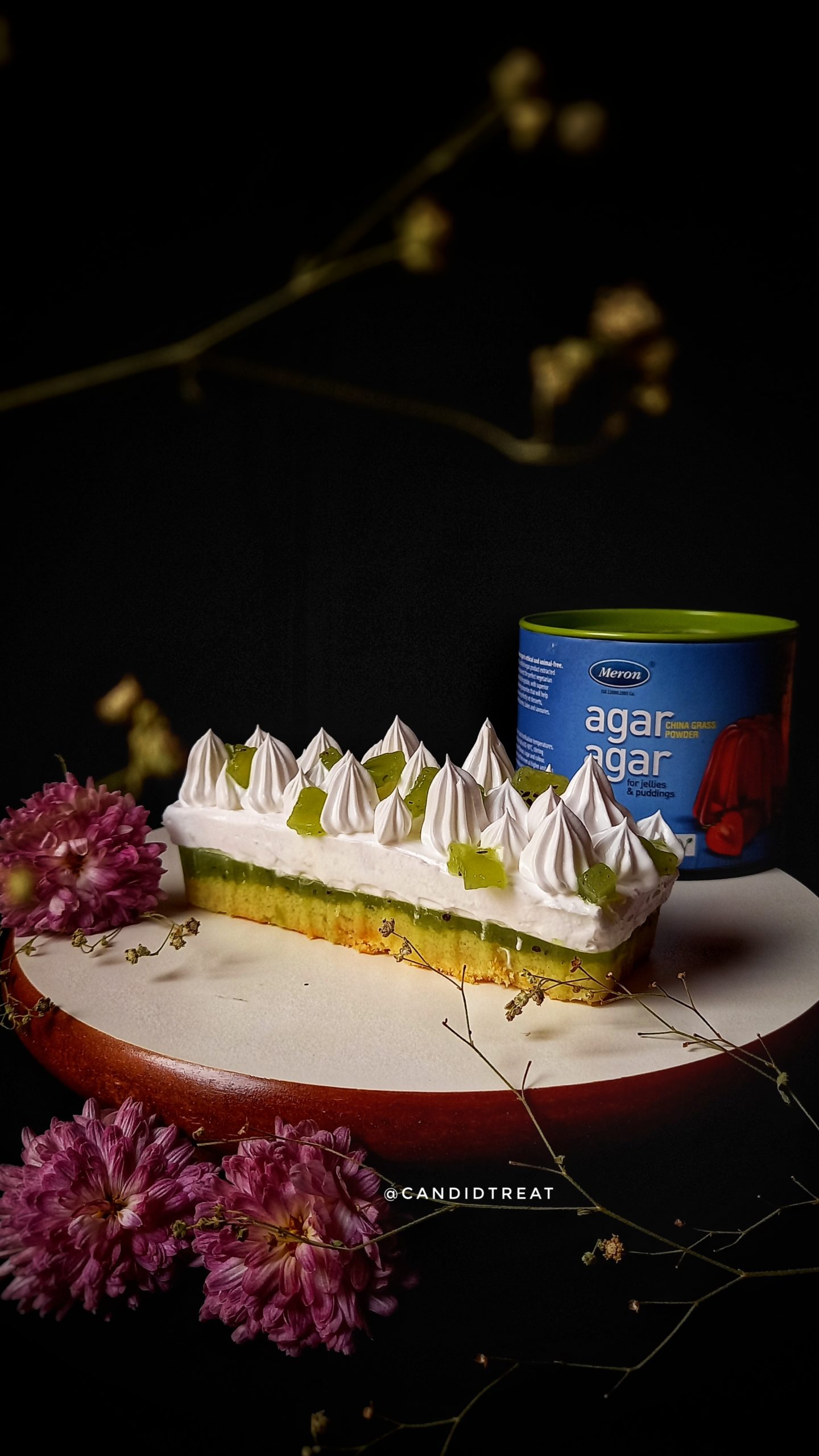 Creamy Kiwi Dessert | Cake Kiwi Jelly Slice - Candid Treat