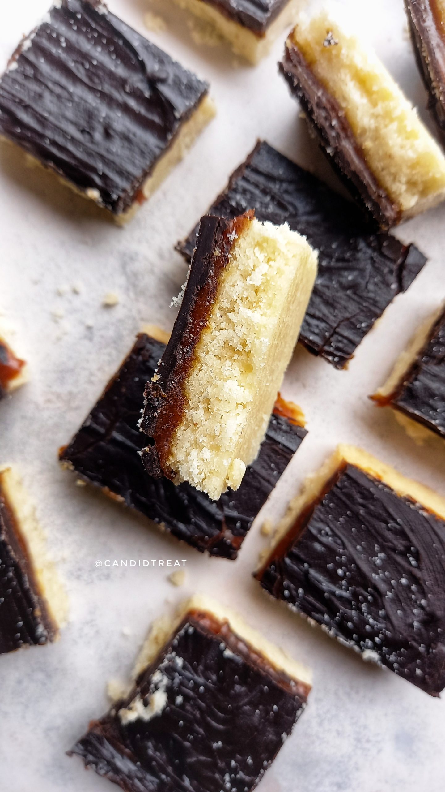 Millionaires Shortbread Bars - Candid Treat