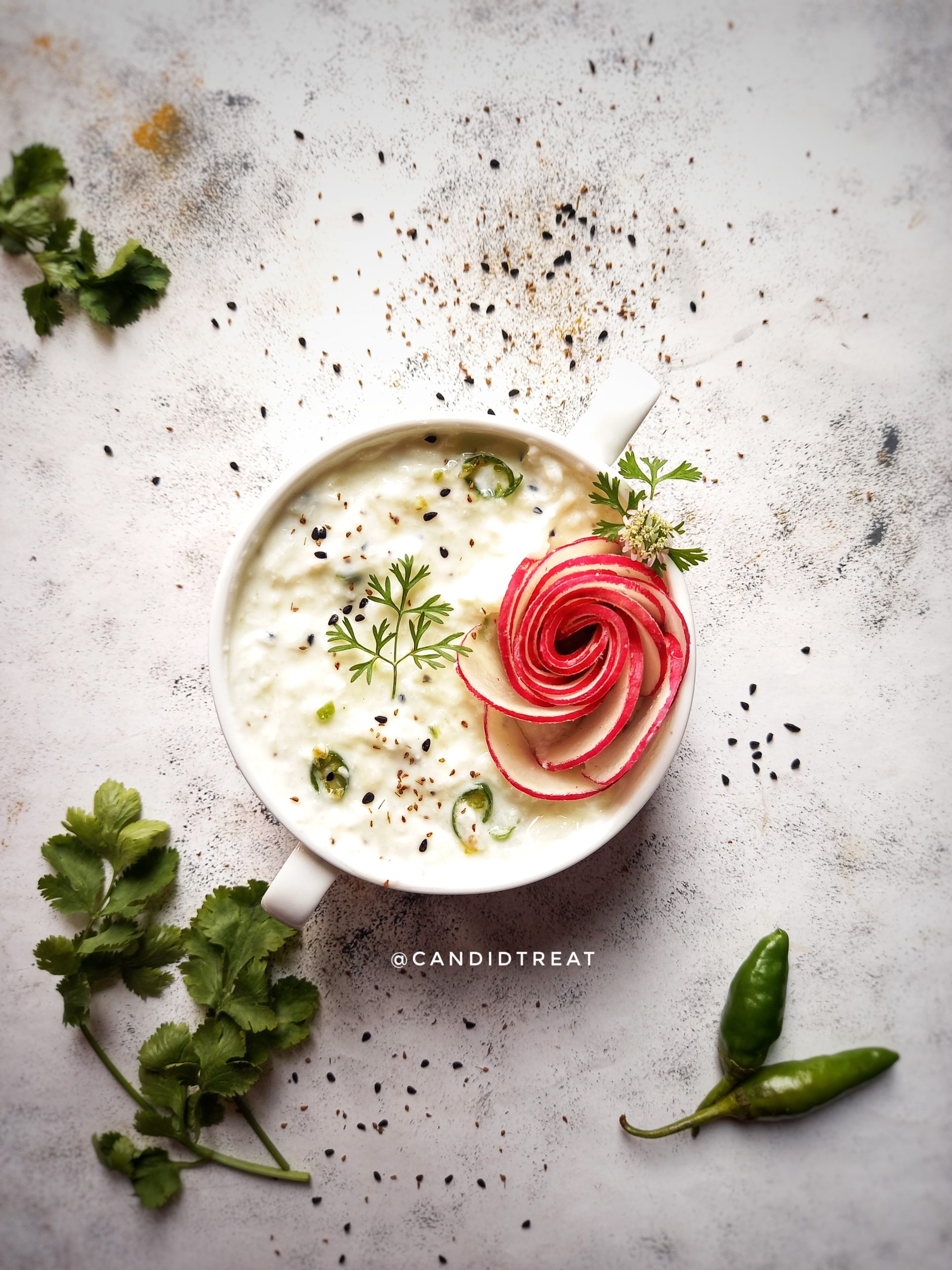 Mooli Raita Recipe | Spiced Yogurt Salad - Candid Treat