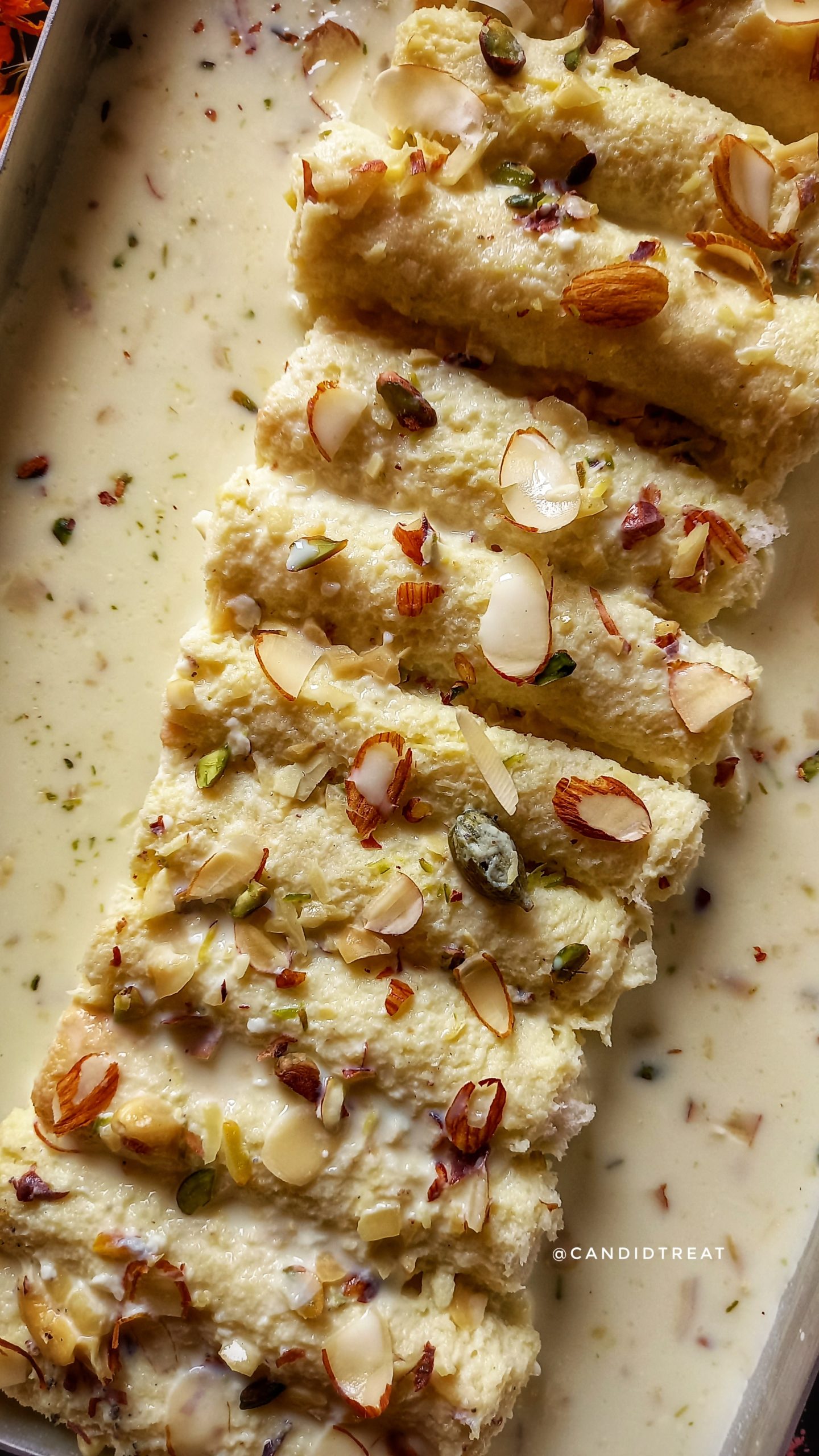 Bread Malai Roll | Easy Dessert Recipe - Candid Treat