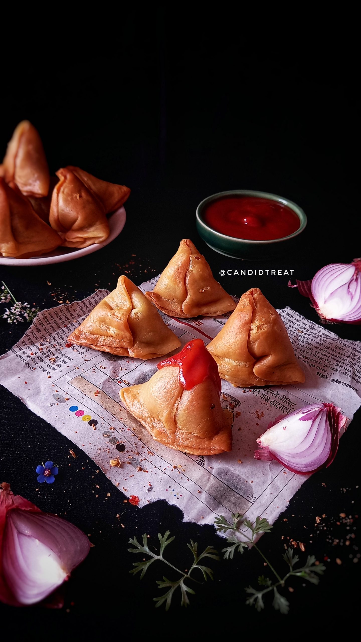 Moong Dal Samosa | Mini Samosa Recipe - Candid Treat