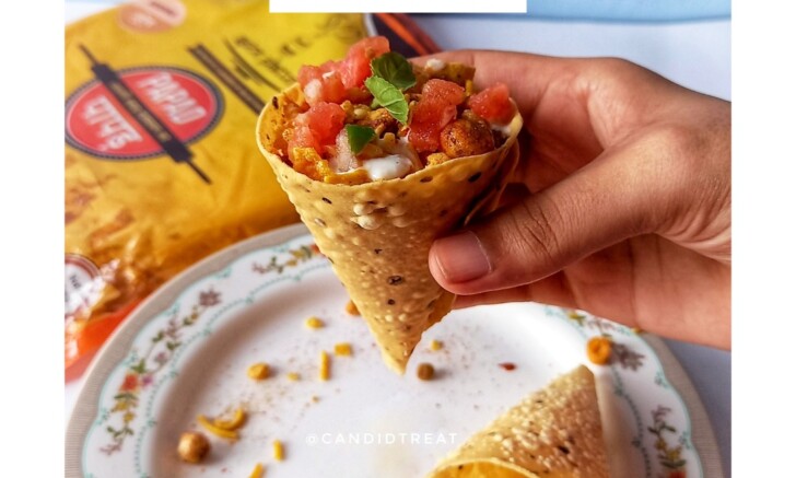 Papad Cone Chaat Recipe | टमाटर की चाट – Candid Treat