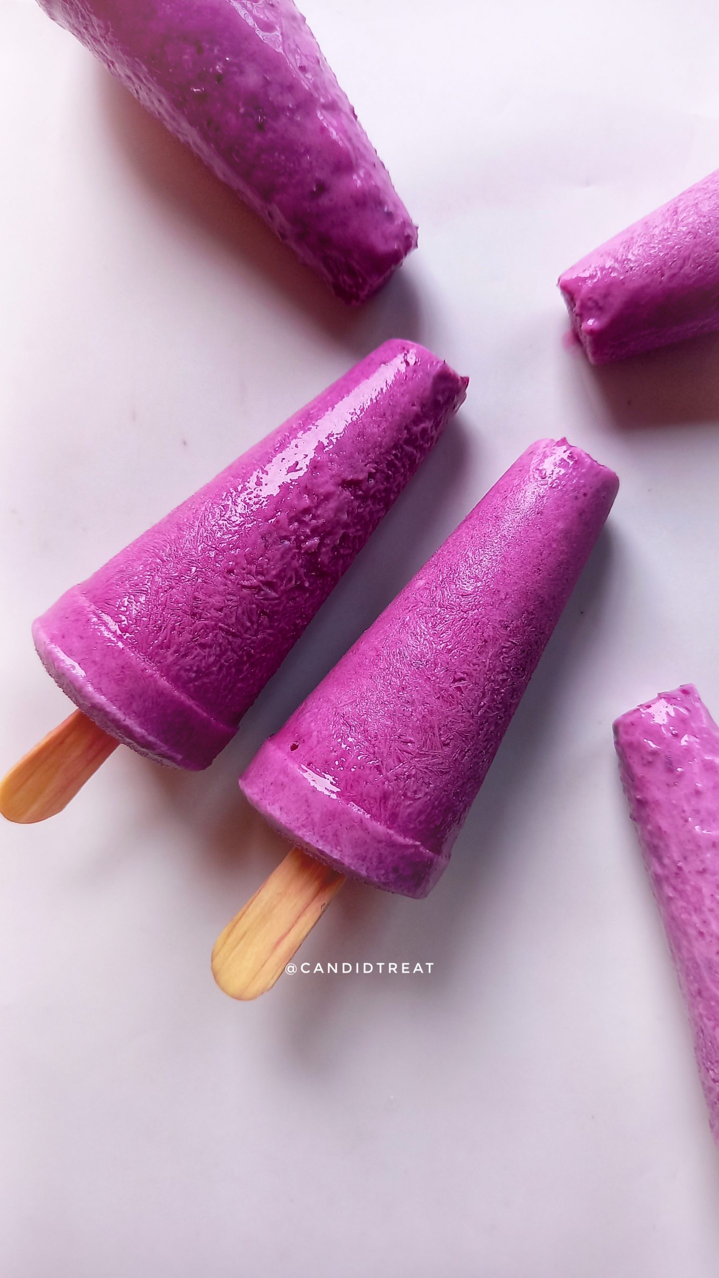 Jamun Yogurt Popsicle | Java Plum Pops - Candid Treat