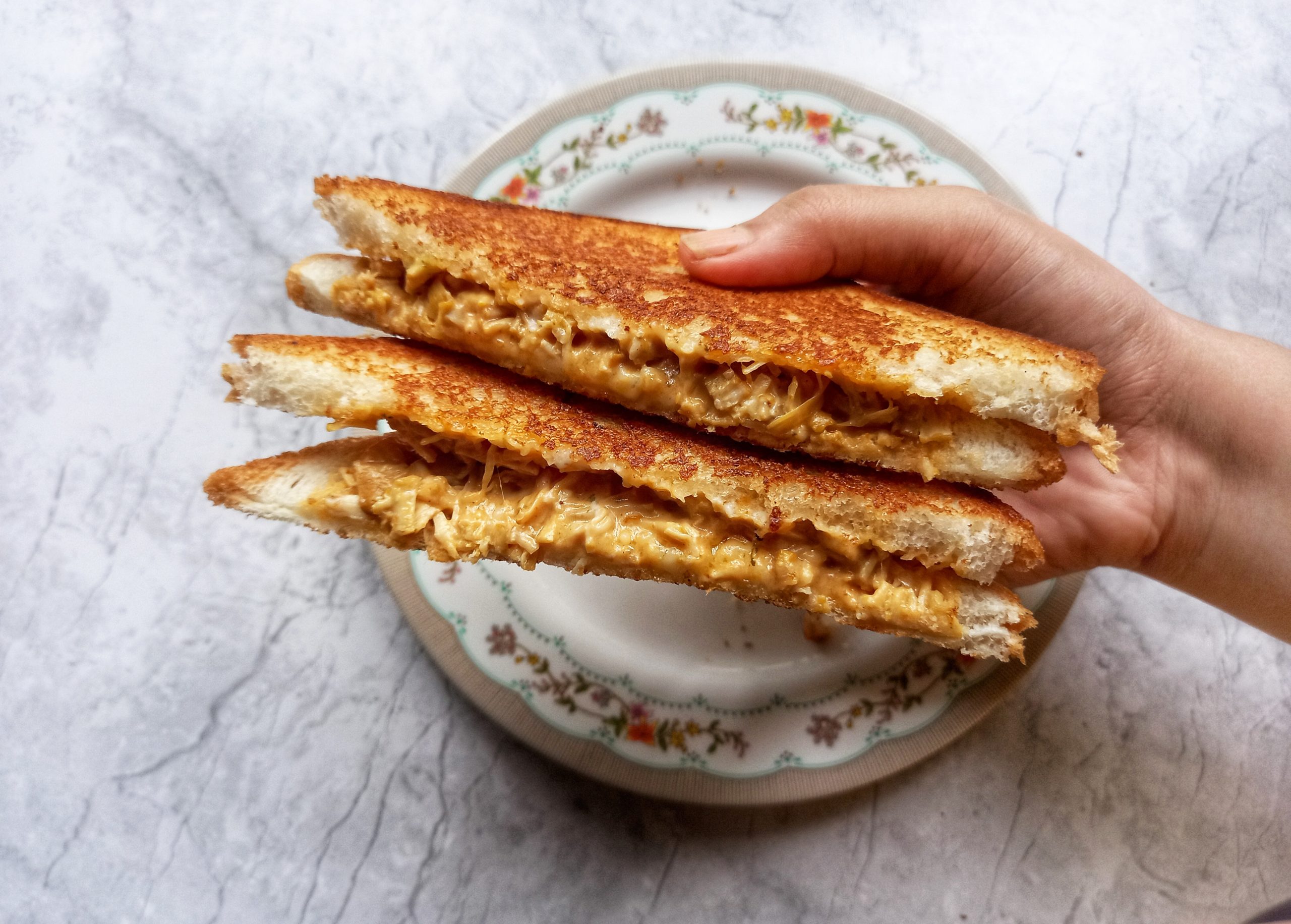 Leftover Chicken Sandwich | Snack Recipe - Candid Treat