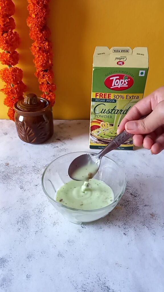 Pistachio Kesar Custard | Instant Custard Recipe - Candid Treat