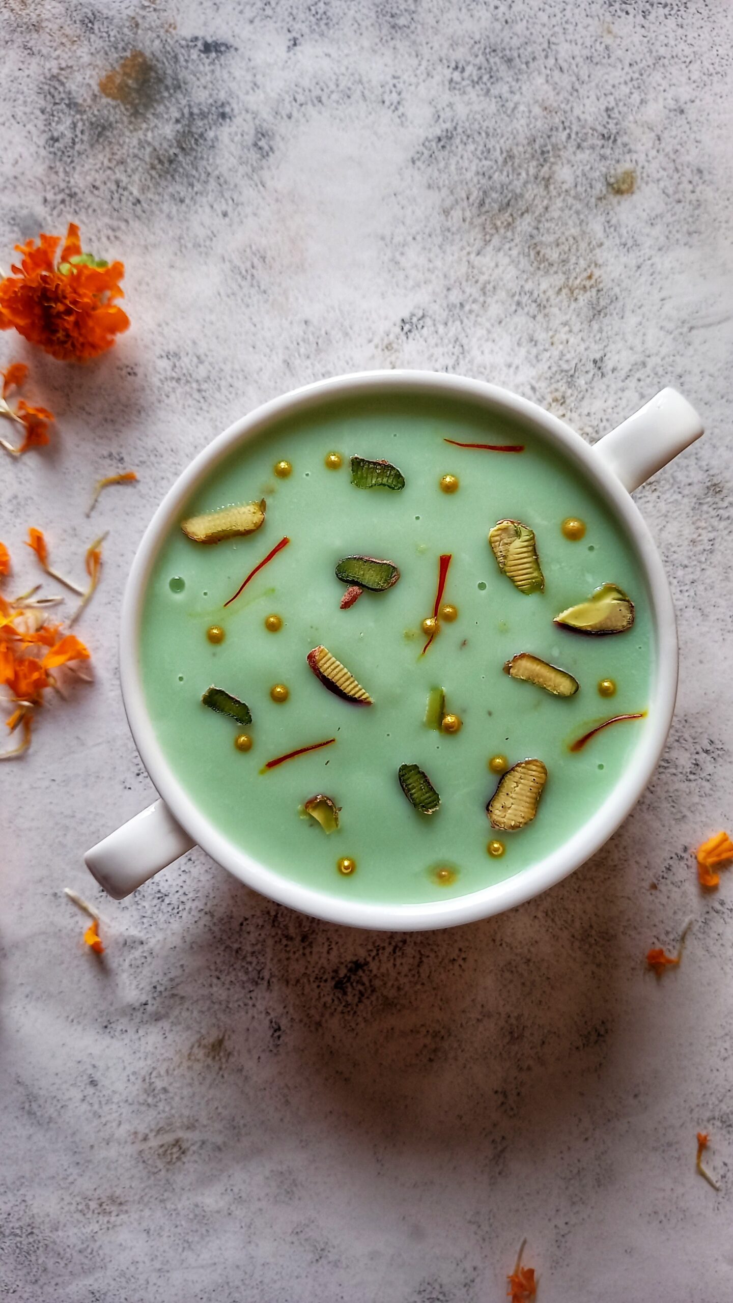 Pistachio Kesar Custard | Instant Custard Recipe - Candid Treat