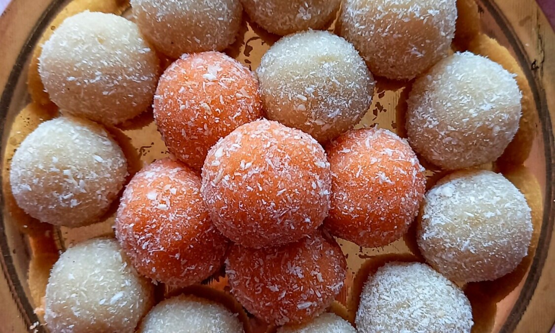 10-minutes Coconut Ladoo Recipe | Coconut Ladoo - Candid Treat