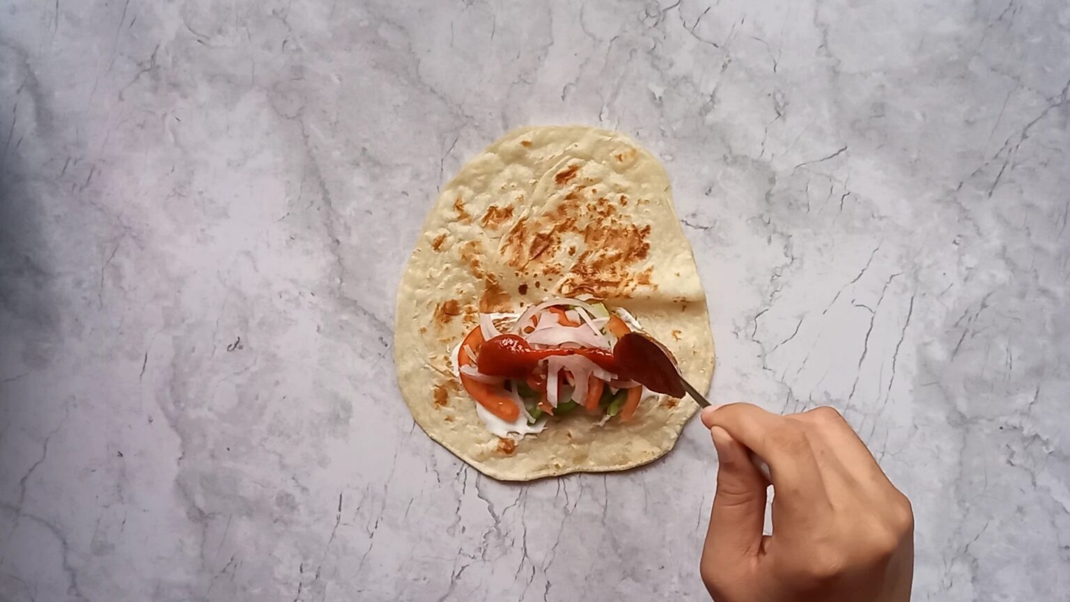 Veg Wrap Recipe | Leftover Roti Veg Wrap - Candid Treat