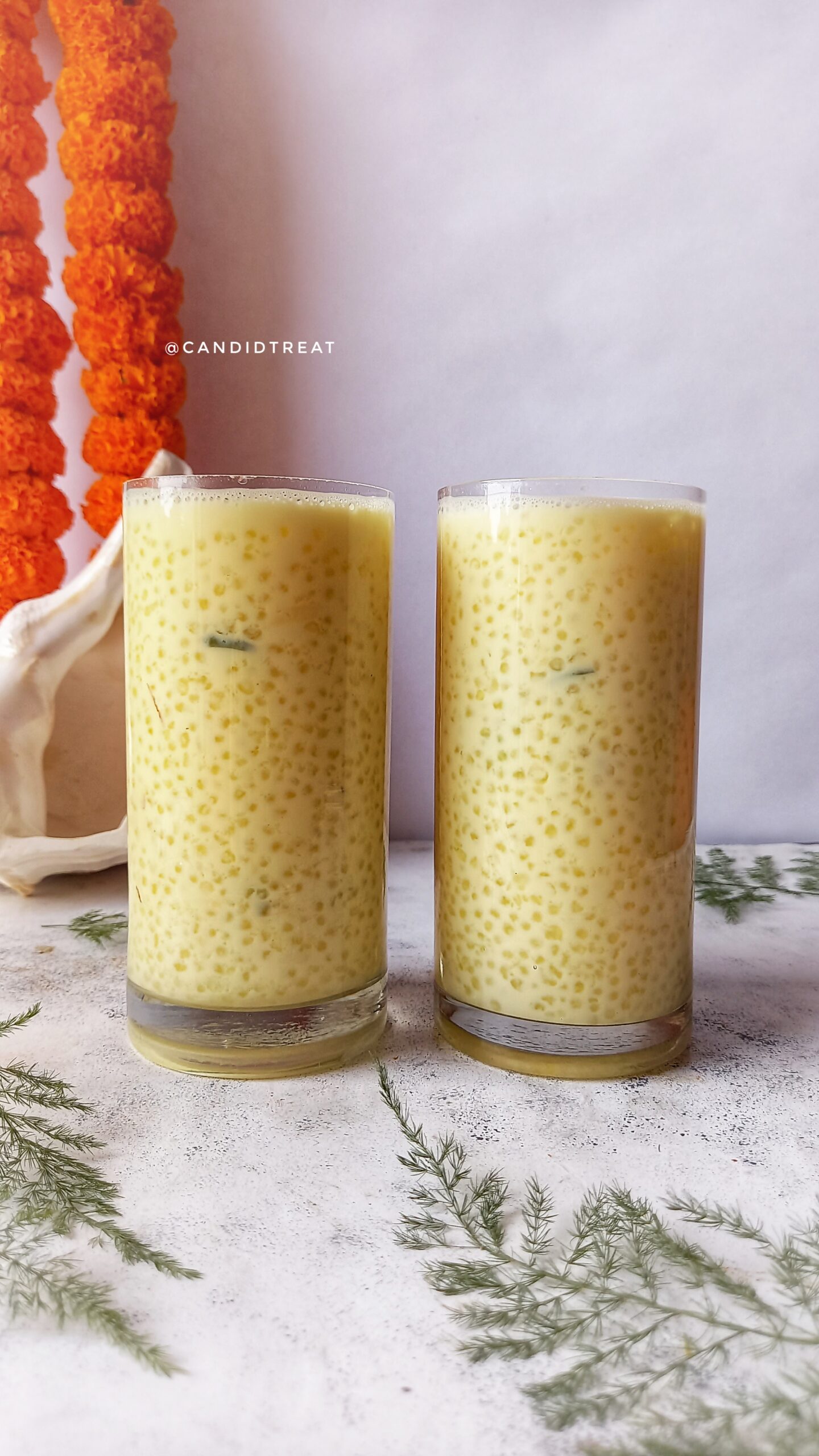 Kesar Sago Drink | Tapioca Drink Recipe - Candid Treat