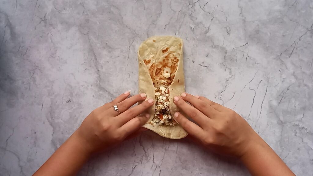 Veg Wrap Recipe | Leftover Roti Veg Wrap - Candid Treat