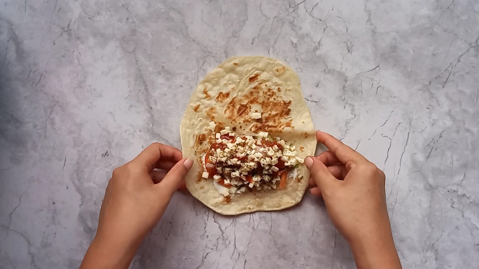 Veg Wrap Recipe | Leftover Roti Veg Wrap - Candid Treat