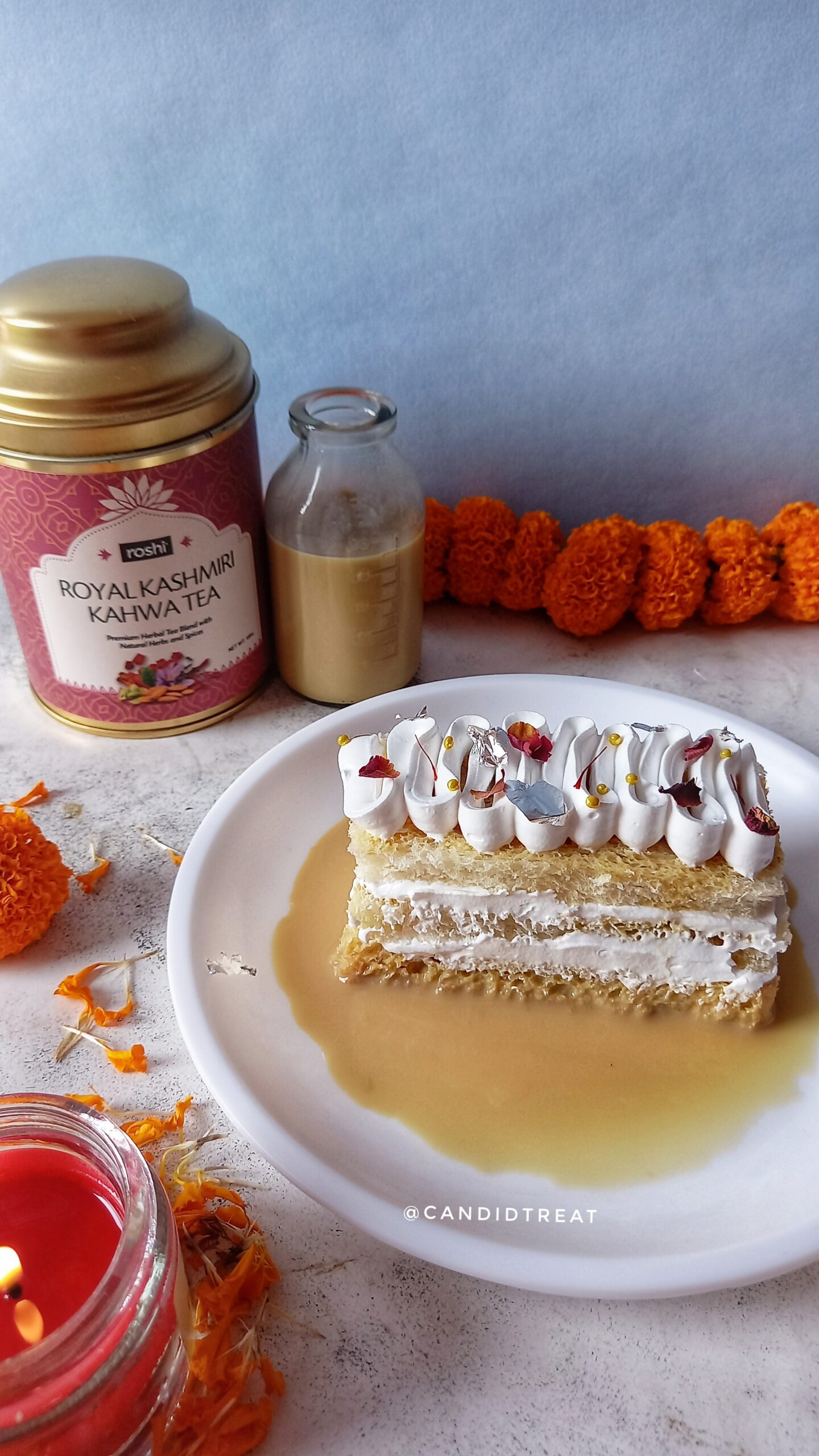 Tea Flavored Bread Pastry | 10-minutes Dessert - Candid Treat