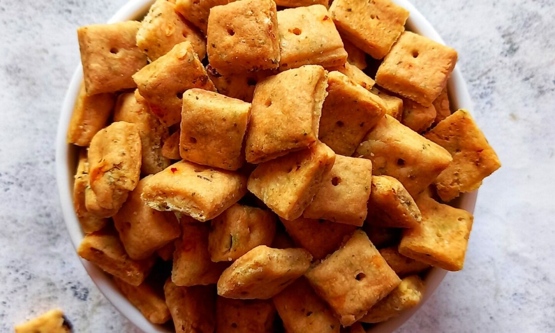 Cheese Crackers Recipe | Easy Snack Recipe - Candid Treat