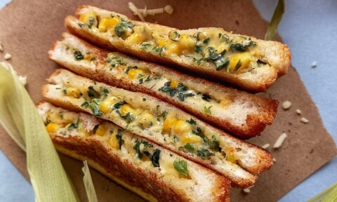 Spinach Corn Sandwich | Sandwich Recipe - Candid Treat