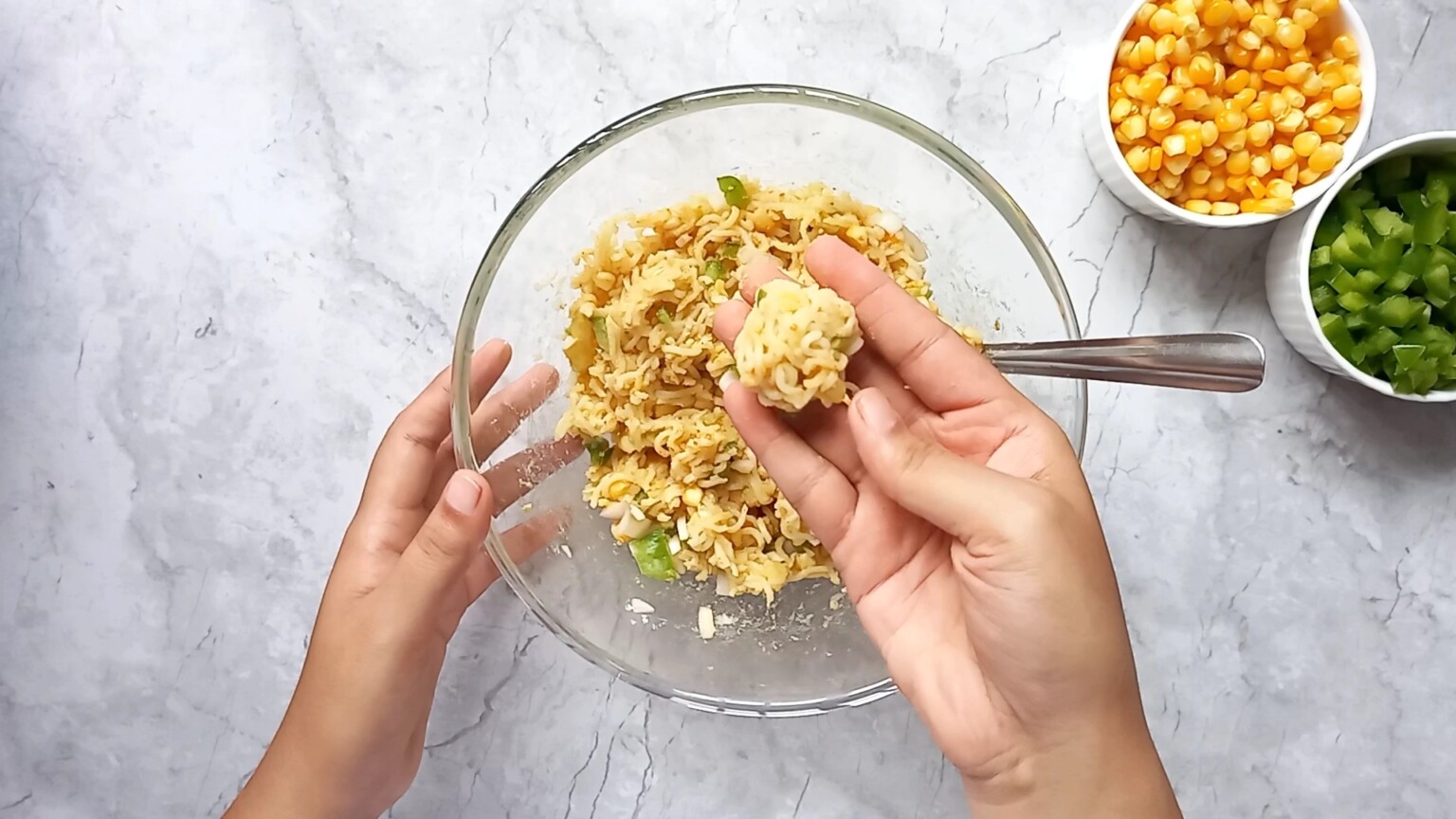 Veg Fried Rice with Maggie Balls | Lunch Recipe - Candid Treat
