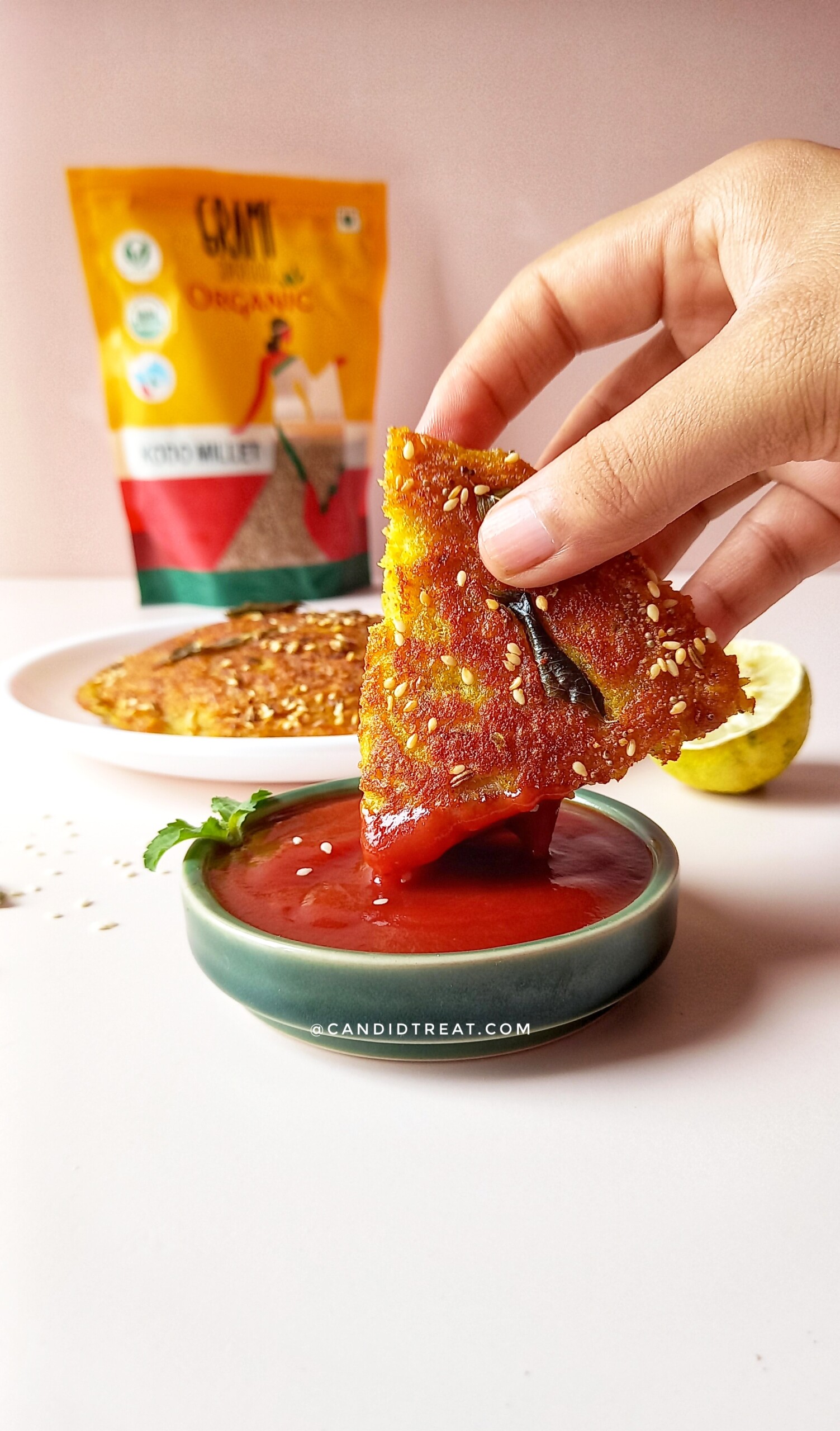 Handvo Recipe | kodo Millet Recipe - Candid Treat