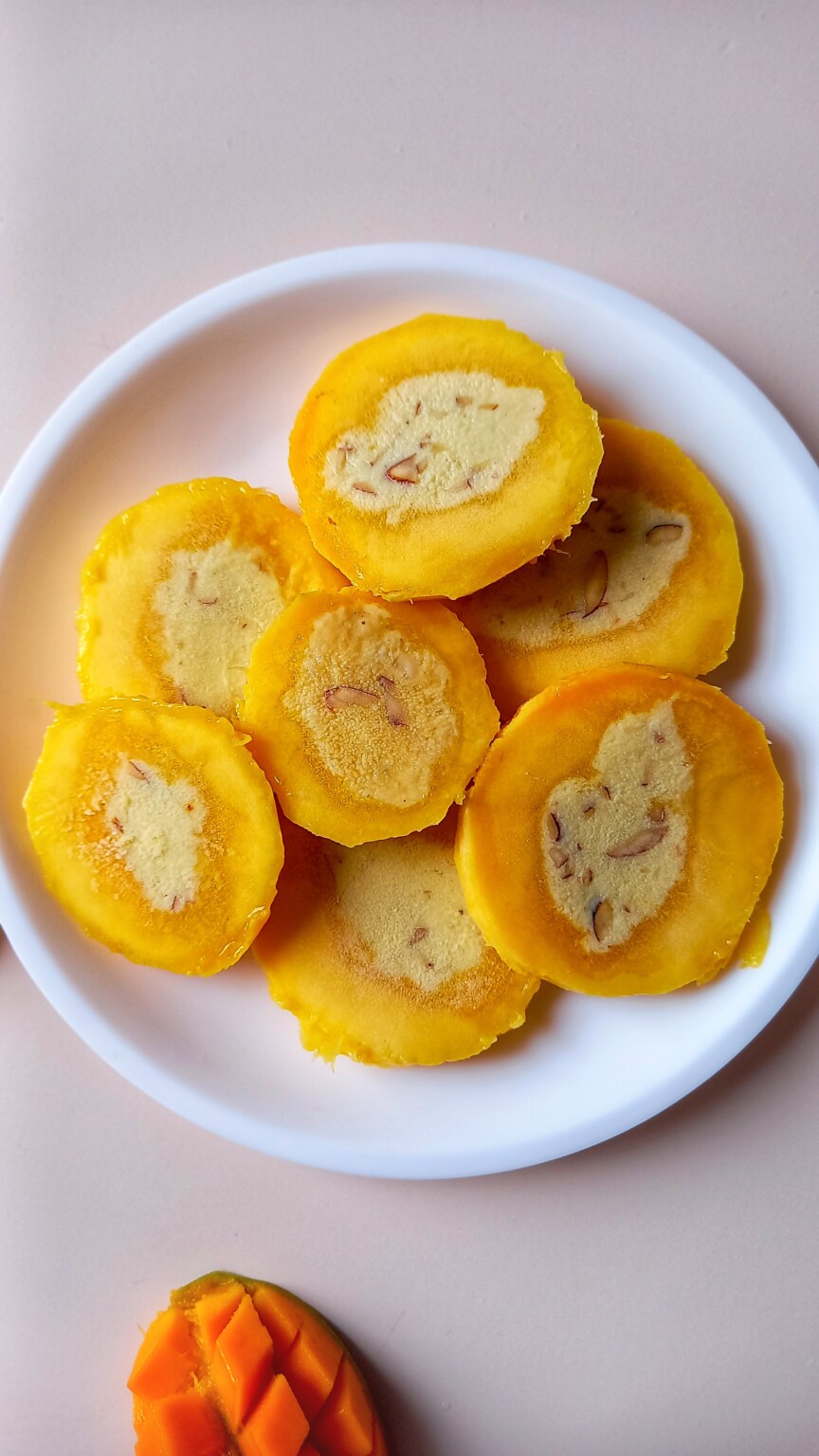 Stuffed Mango Kulfi | Stuffed Fruit Kulfi - Candid Treat