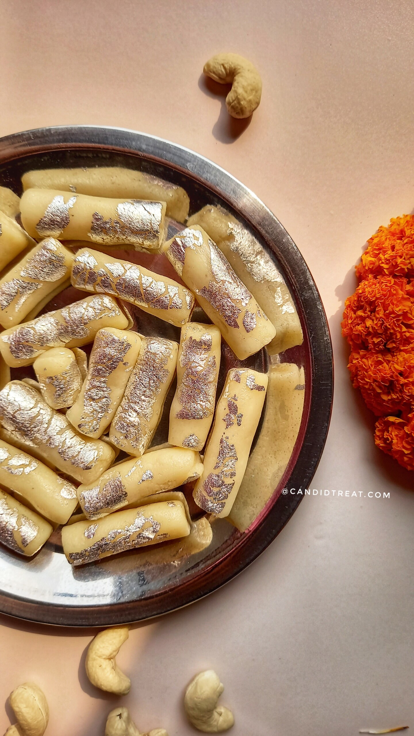 Kaju Katali Roll | Diwali Special Sweets - Candid Treat