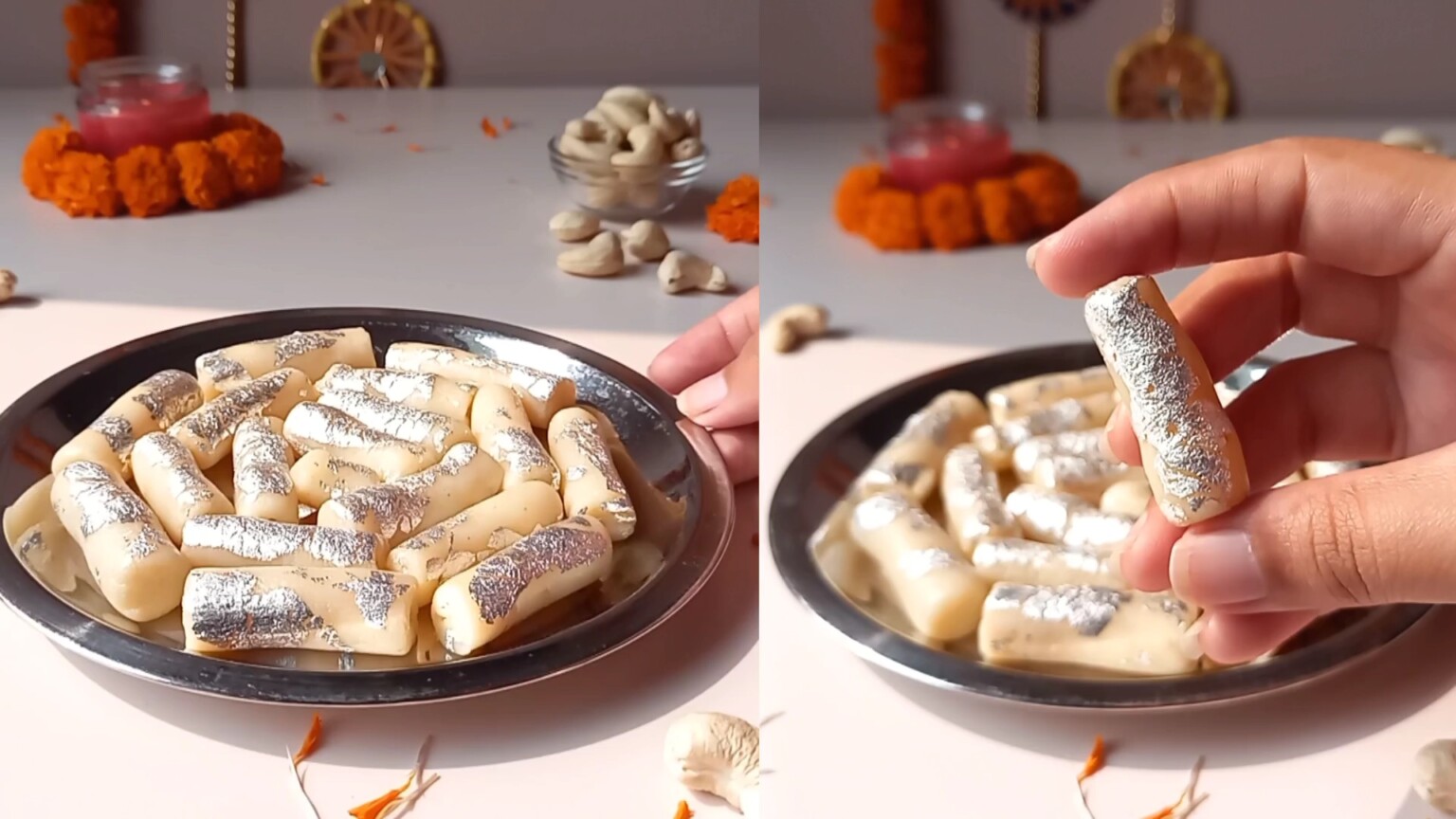 Kaju Katali Roll | Diwali Special Sweets - Candid Treat