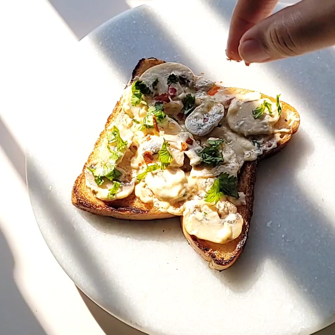 Creamy Mushroom Toastie | Snack Recipe – Candid Treat