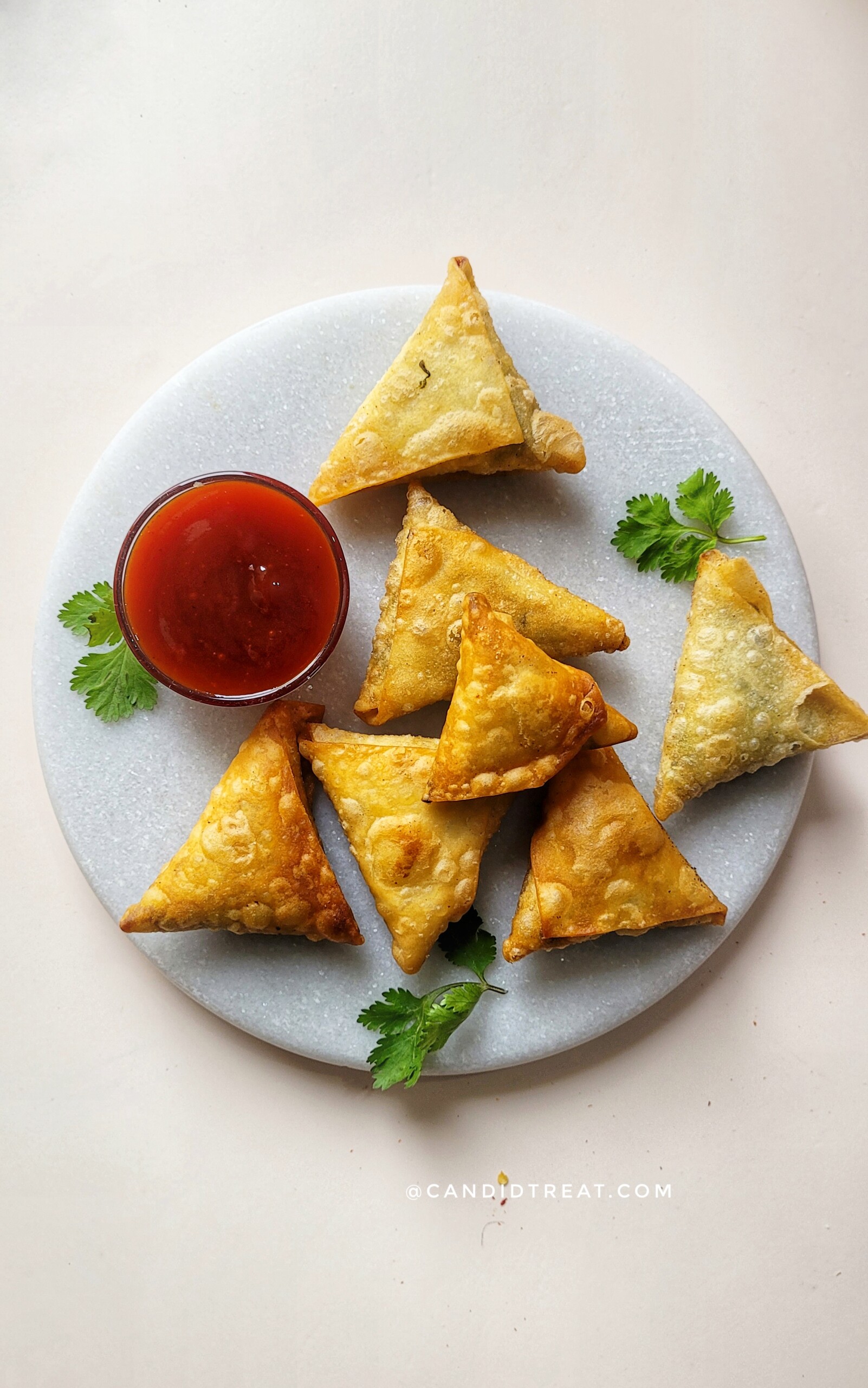 Spinach Corn Samosa | Spinach Cheese Samosa - Candid Treat