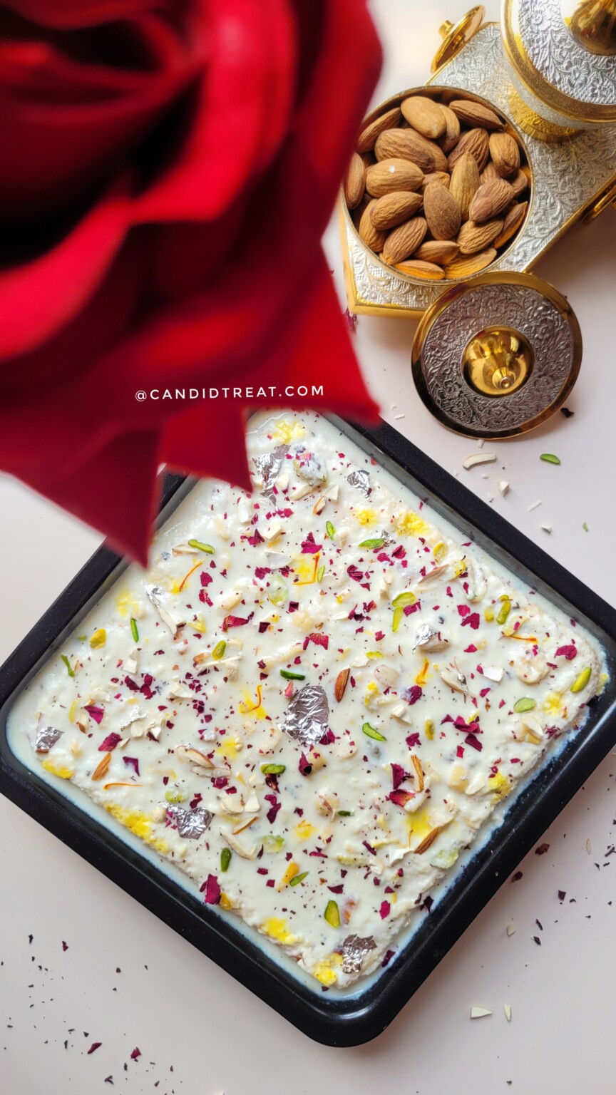 Eggless Malai Rabari Cake | Malai Cake - Candid Treat