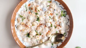 Makhana Raita Recipe| Puffed Lotus Seeds Raita - Candid Treat