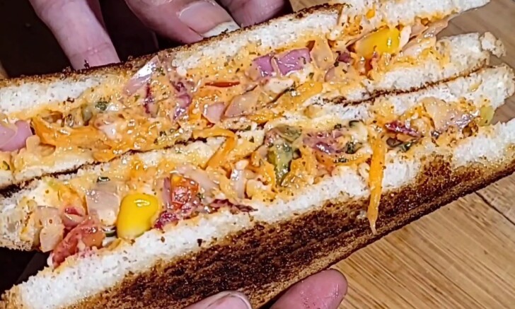 Veg Club Sandwich | Veggie Sandwich – Candid Treat